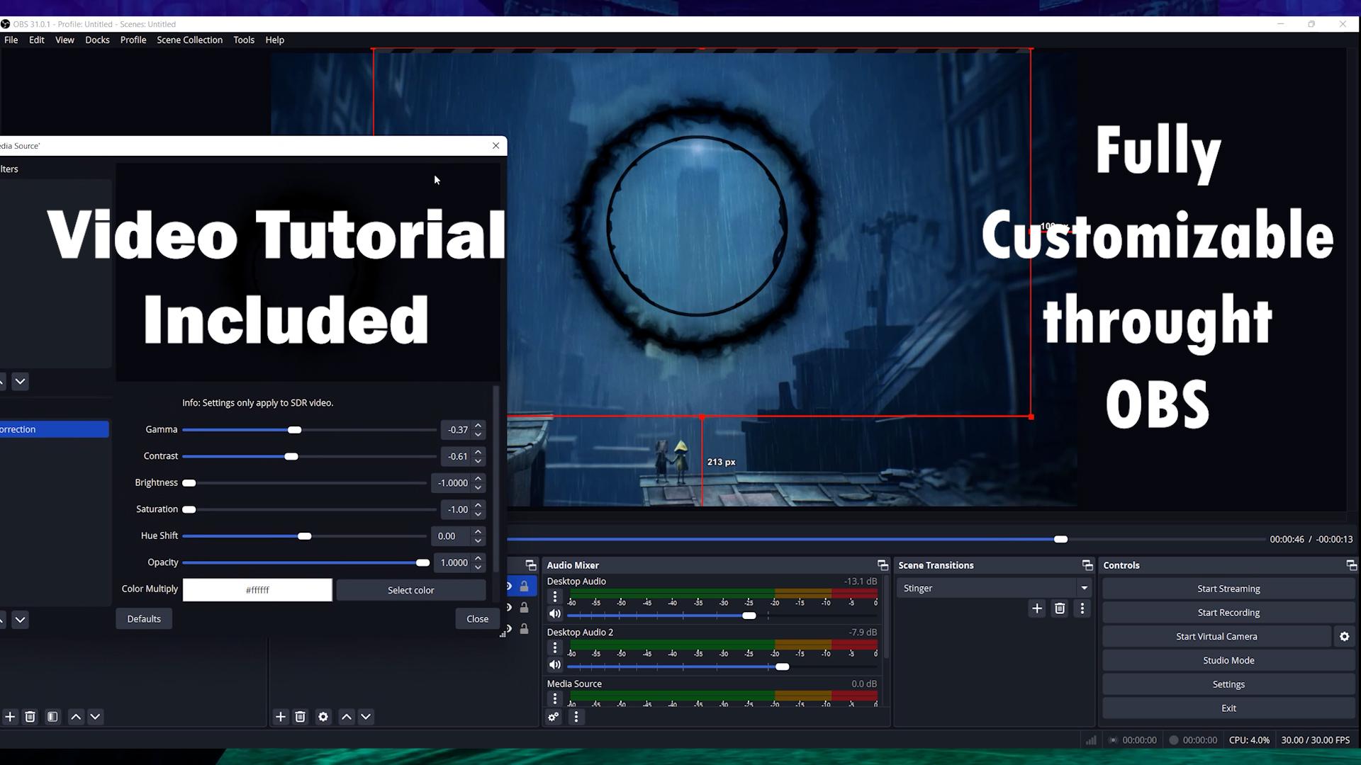 Webcam Overlay Twitch Circular | Facecam Frame | Camera Border | Obs ...