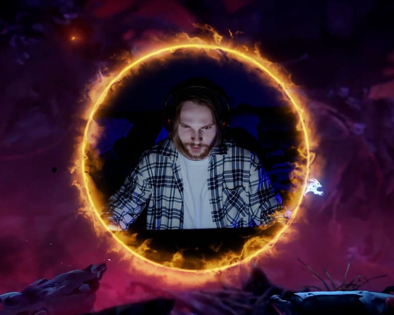Webcam Overlay Twitch Circular | Facecam Frame | Camera Border | Obs ...