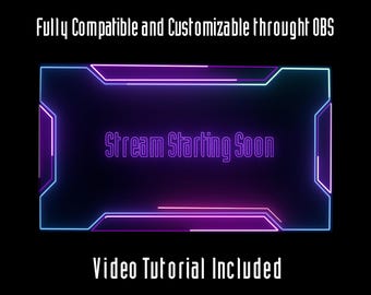 Twitch Stream Screen | Starting Soon | Obs | Gaming | Cyberpunk Neon ...