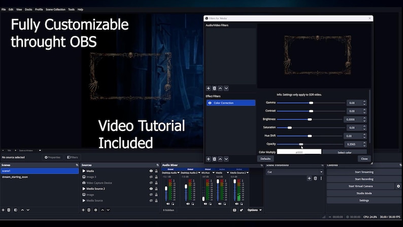Webcam Overlay Twitch | Obs | Streamlabs | Animated Facecam Frame ...