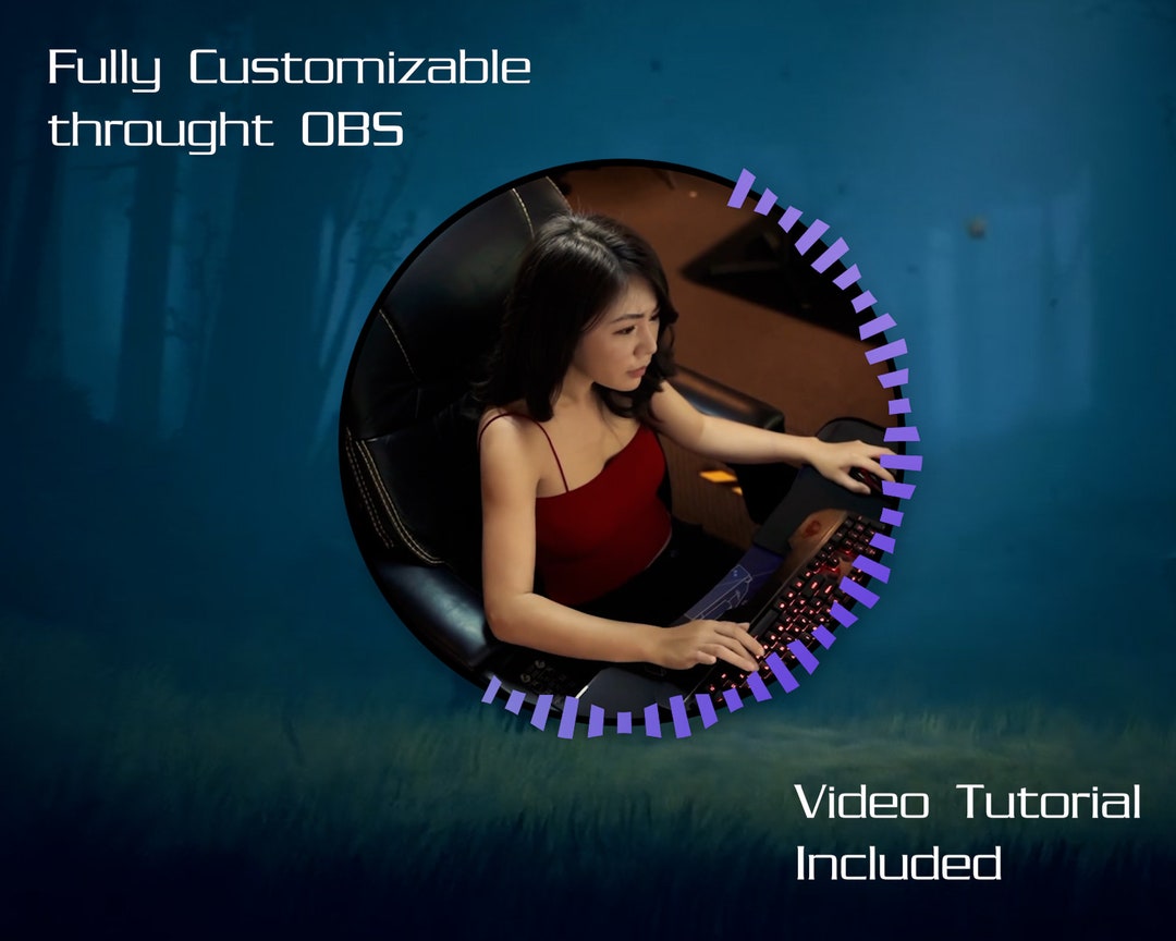 Webcam Overlay Twitch Circular | Facecam Frame | Camera Border | Obs ...