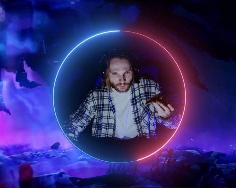 Webcam Overlay Twitch Circular | Facecam Frame | Camera Border | Obs ...