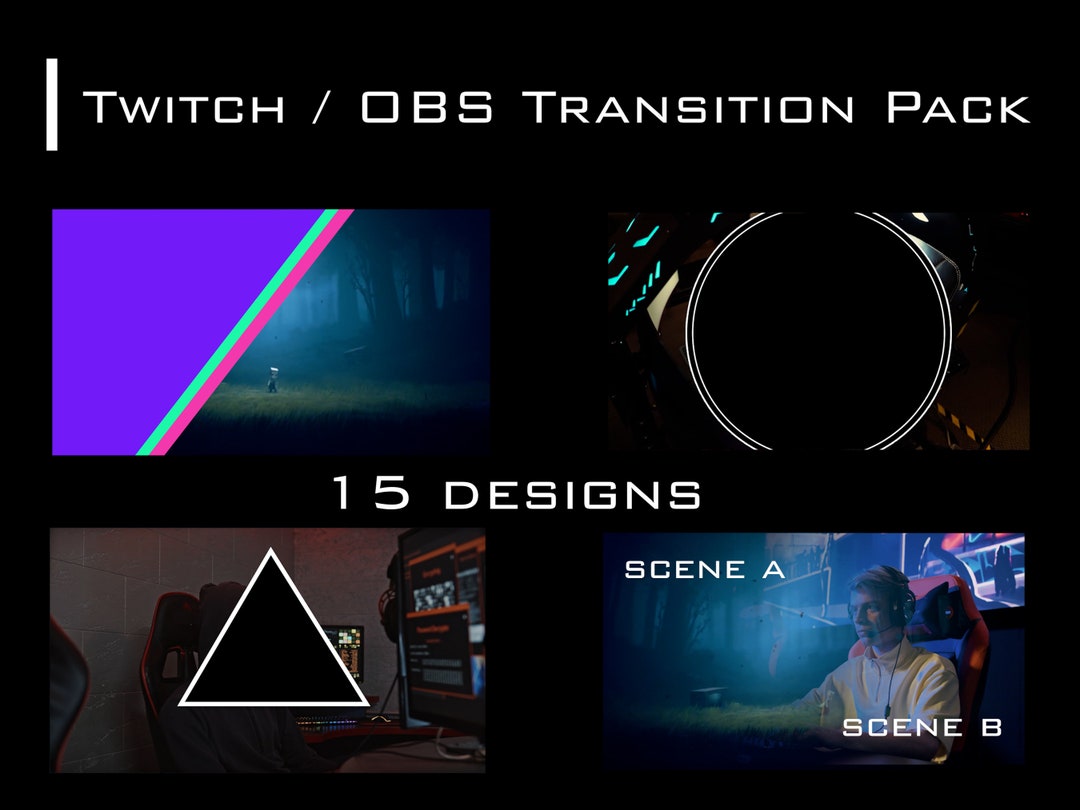 Stinger Transition | Obs | Twitch | Stream | Pack of 15 | for Youtube ...