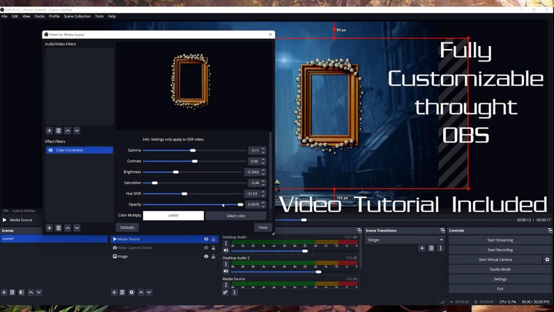 Webcam Overlay Twitch | Obs | Streamlabs | Animated Facecam Frame ...