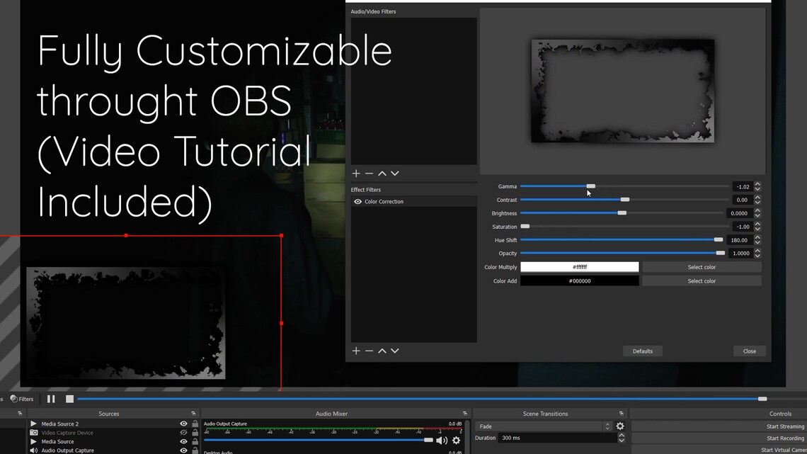 Twitch Animated Grunge Rectangle Webcam Overlay - Etsy