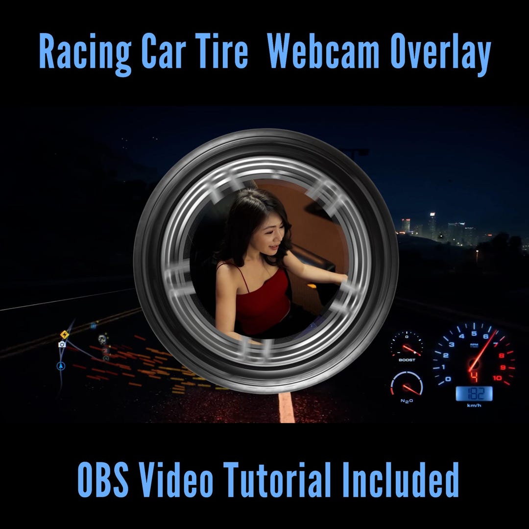 Animated Racing Car Tire Webcam Overlay | Twitch Facecam Frame - Etsy