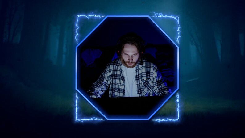 Twitch Animated Electric Octagon Webcam Overlay - Etsy
