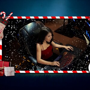 Twitch Animated Christmas Tree Webcam Overlay, Webcam Frame, Facecam ...