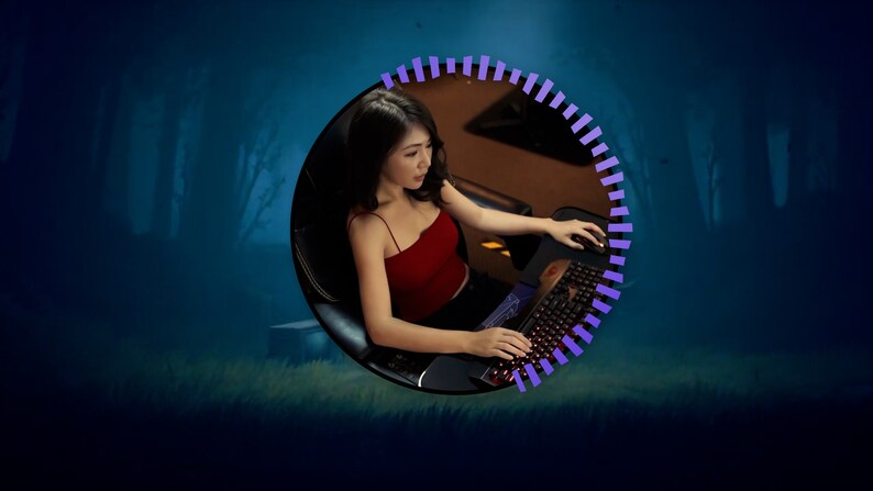 Webcam Overlay Twitch Circular | Facecam Frame | Camera Border | Obs ...