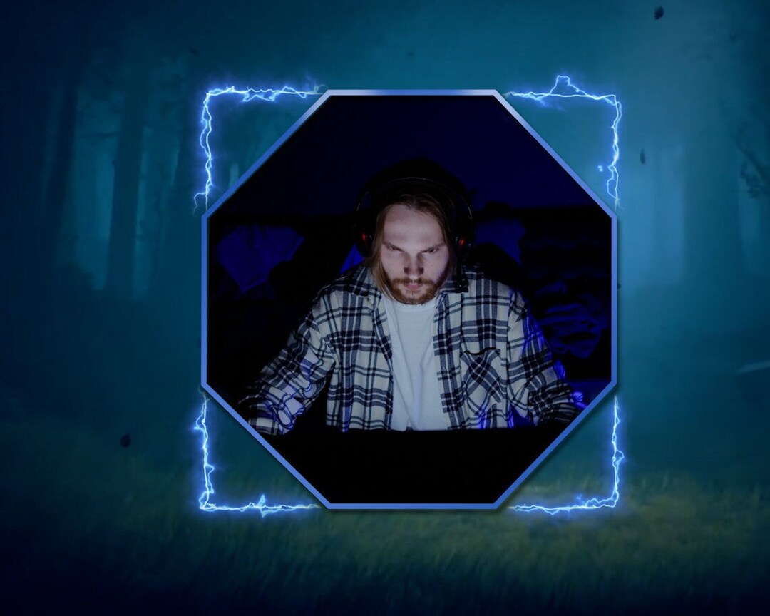 Twitch Animated Electric Octagon Webcam Overlay - Etsy