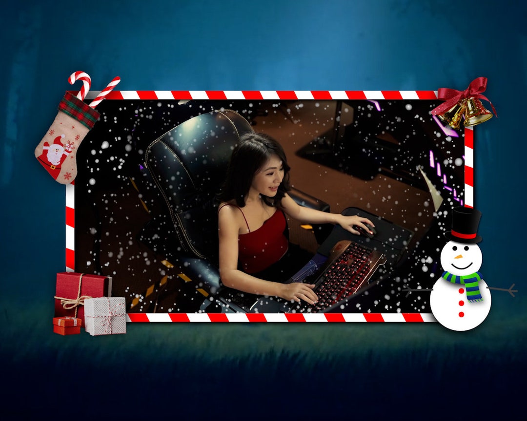 Twitch Animated Christmas Tree Webcam Overlay, Webcam Frame, Facecam ...