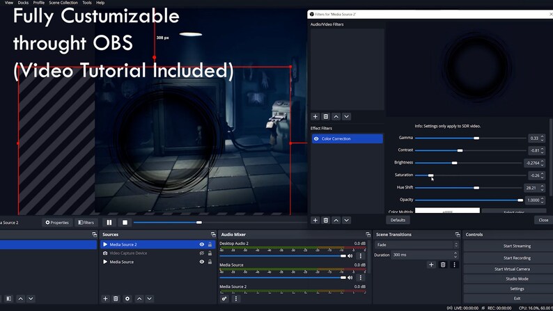 Webcam Overlay Twitch Circular | Facecam Frame | Camera Border | Obs ...