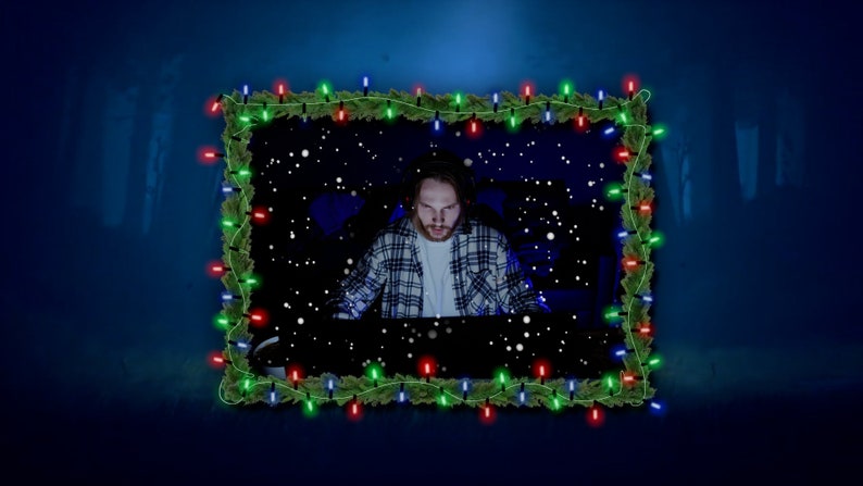 Twitch Animated Christmas Lights Snowing Webcam Overlay Frame - Etsy