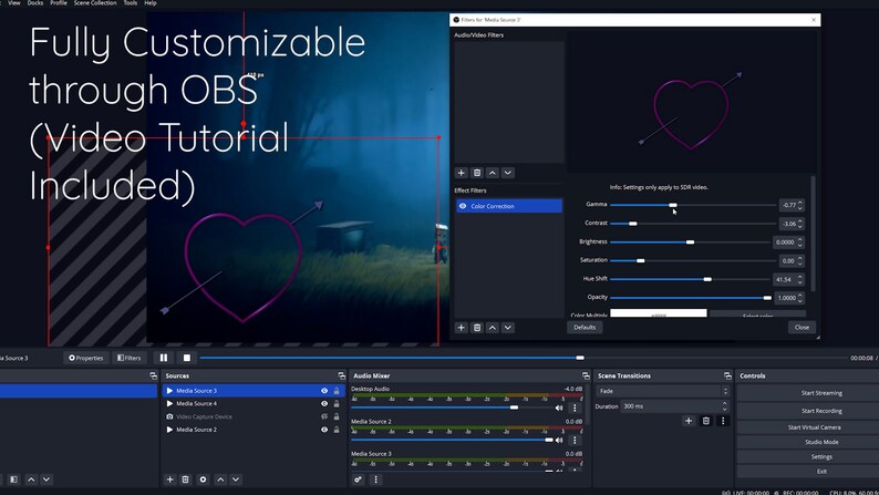 Animated Heart Twitch Webcam Overlay: Valentine's Day Facecam (webm) - Etsy