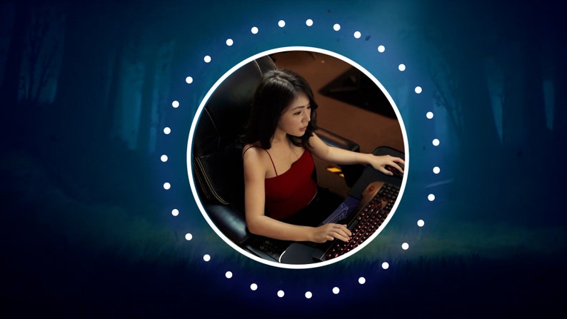 Webcam Overlay Twitch Circular | Facecam Frame | Camera Border | Obs ...