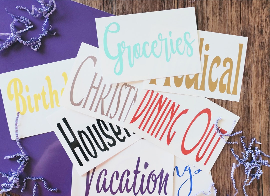 NEW A5 Multi Color Cash Envelope Labels and Zipper Envelopes/a5 Cash ...