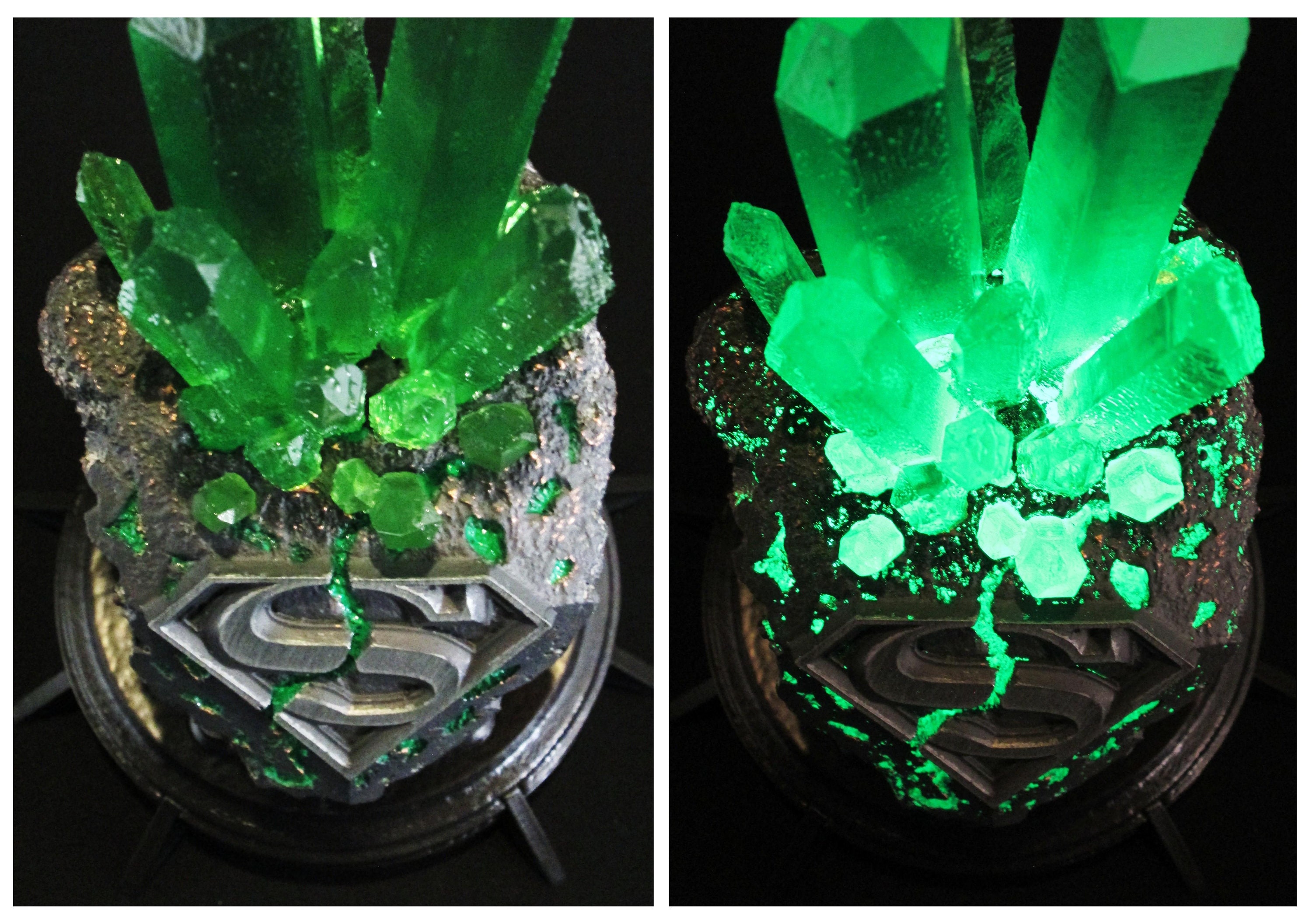 Superman Kryptonite Crystal Krypton Meteor Rock Replica with | Etsy