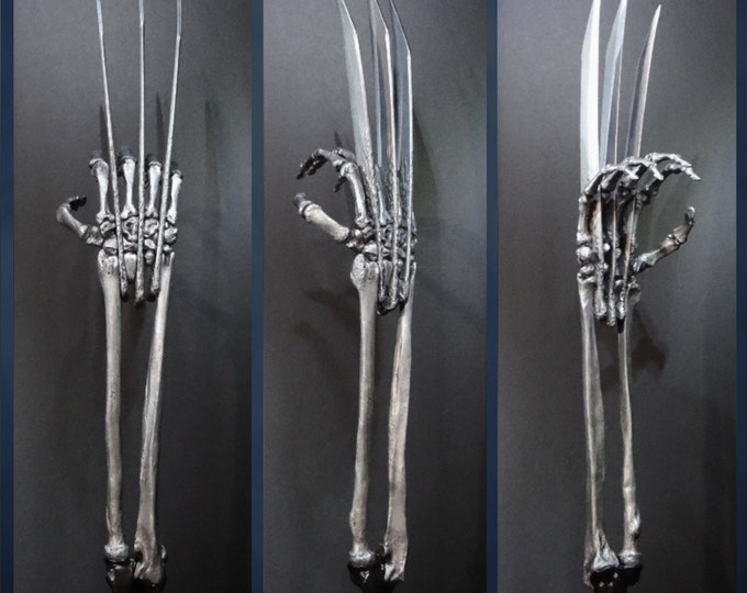Wolverine Claws Skeleton Arm 1:1 Lifesize Adamantium Skeletal Replica ...