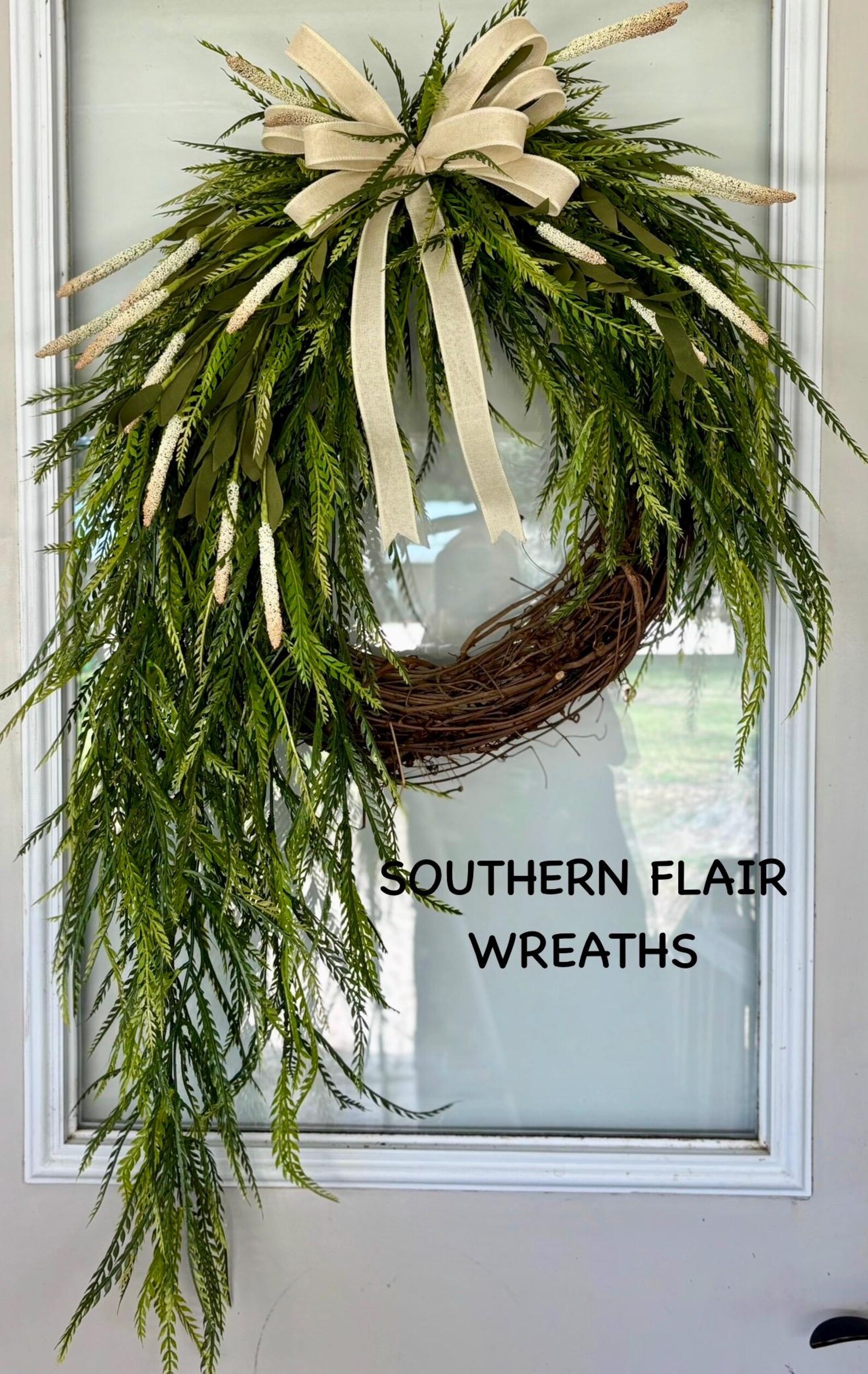 Everyday Wreath, Greenery Wreath, Summer Wreath, Front Door Wreath, Saw ...