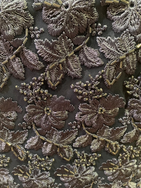 Vintage JS Collections Blue Beaded Top Size 10 Blue - Gem