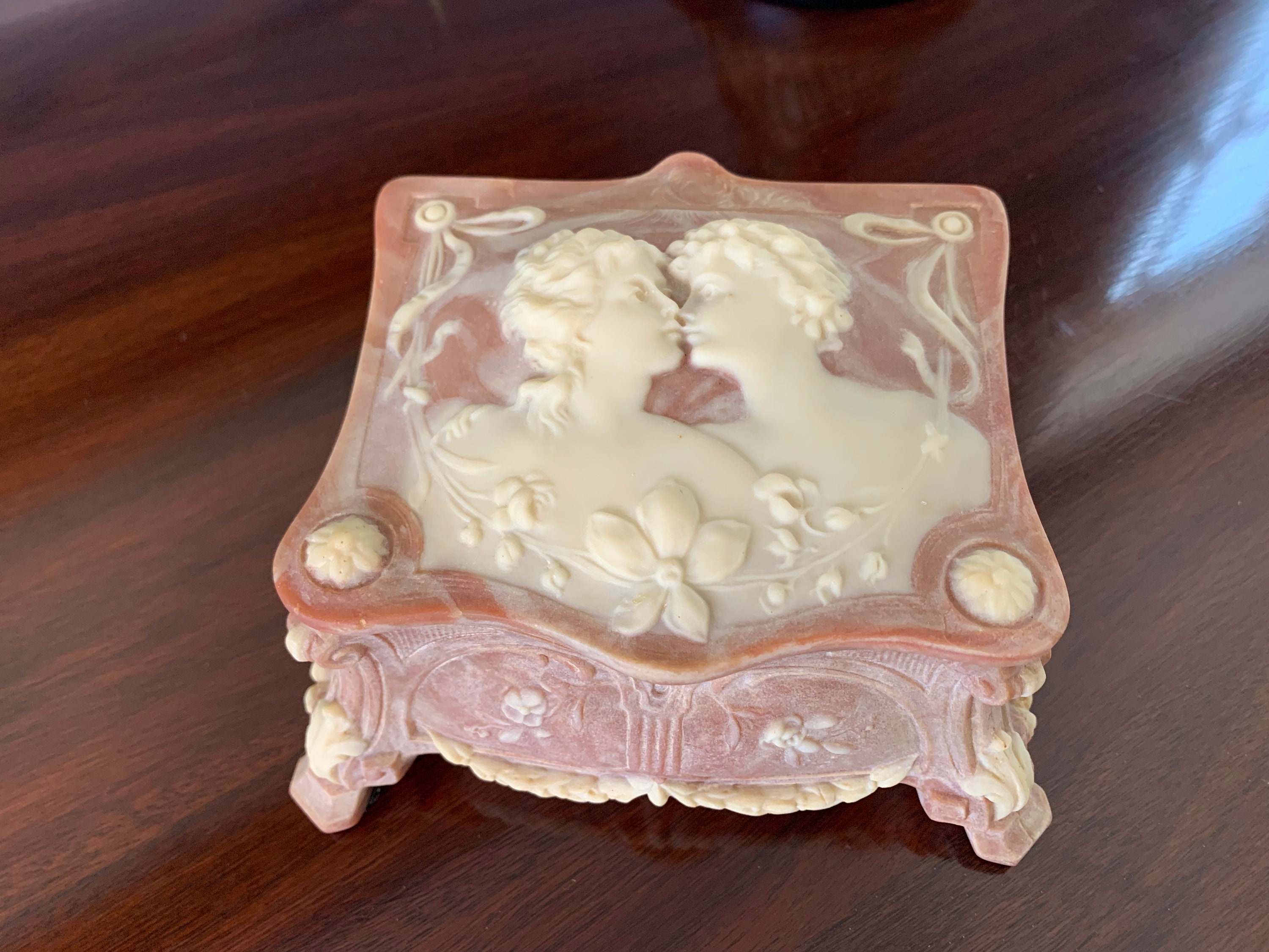 Vintage Incolay Stone Box Jewelry Box! Large Box 12” By 7” 2” Deep ...