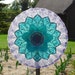 Purple/teal/turquoise Glass Flower, Yard Art, Glass Flowers, Outdoor ...
