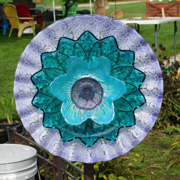 Glass Plate Flower - Etsy