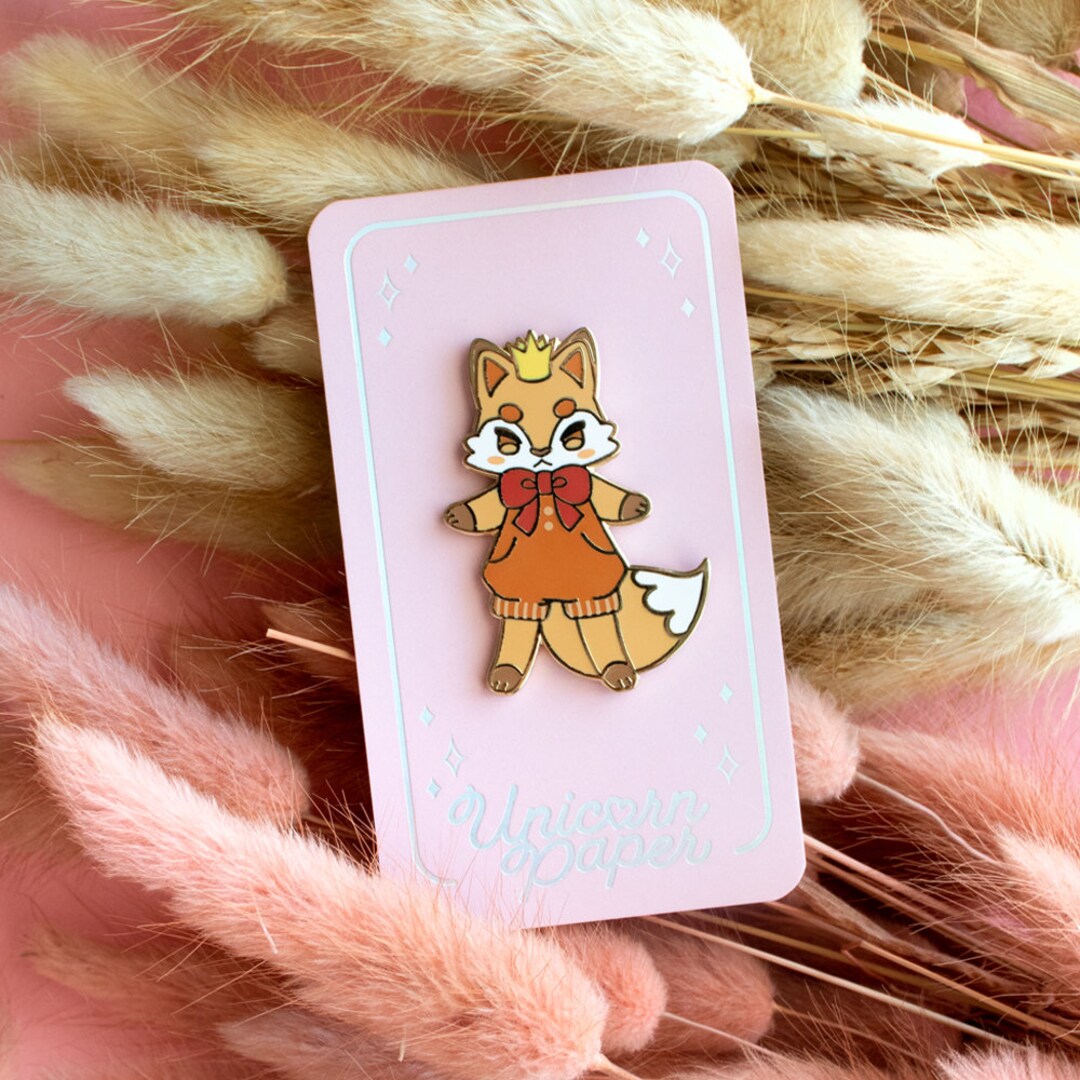 Fox Prince Enamel Pin // Fall Forest Theme Fox // Fox Enamel Pin, Fall ...