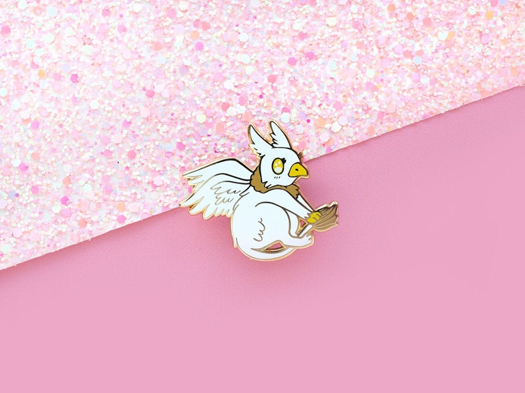 Baby Griffin Enamel Pin | Magical Creature | White Griffon ...