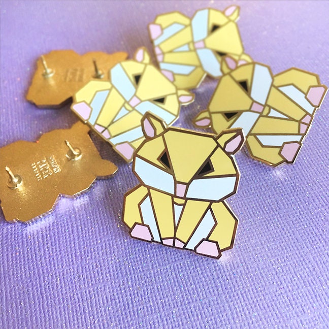 Origami Hamster Hard Enamel Trading Pin | Cute Pet Hamster Animal Lapel ...