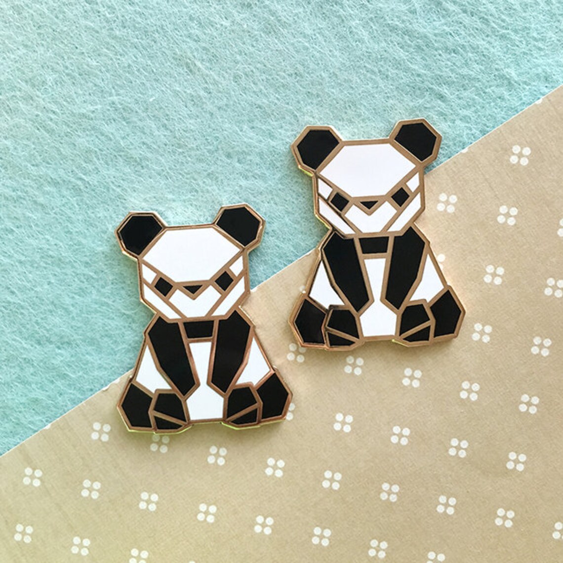 Origami Panda Paper Enamel Trading Pin | Kawaii Animal Lapel Pin, Cute ...