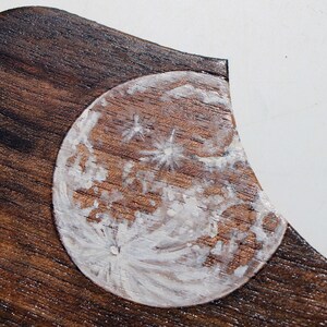 Handmade Walnut Acoustic Guitar Pickguard: Moon Design - Etsy