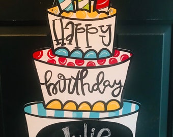 Happy Birthday Door Sign - Etsy