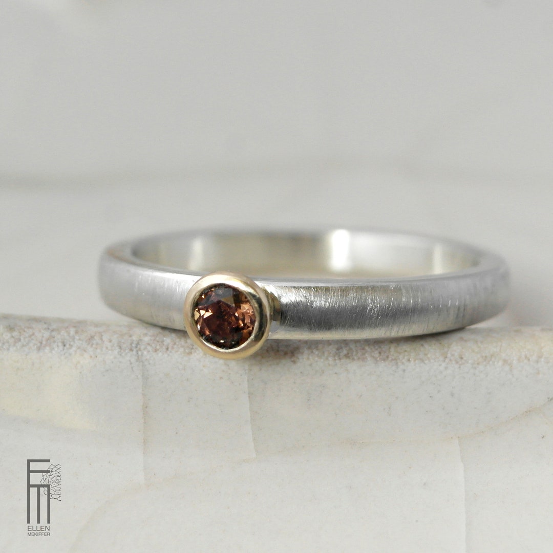 Andalusite Ring Made of 18kt Gold/ 925 Silver, Elegant Ring With Pink ...
