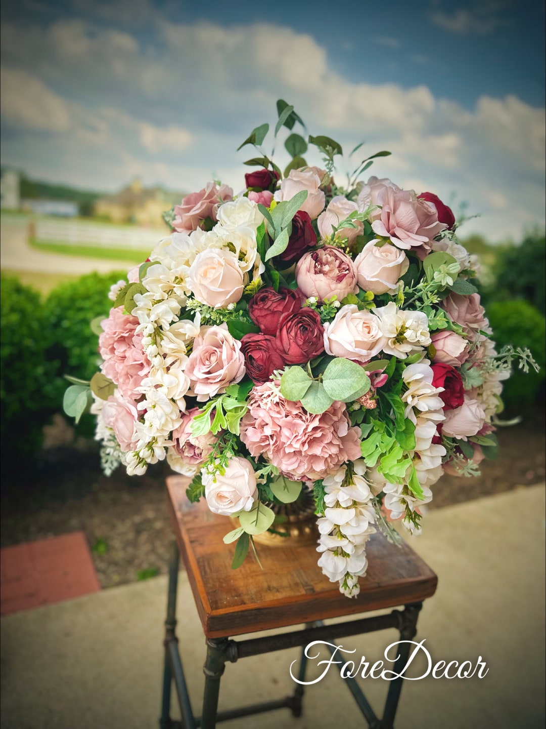 LUXE Large Urn Arrangement, Urn Flower Wedding Arrangement, Large Urn ...
