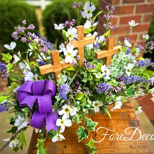 Christian Easter Arrangement, Spring Floral Arrangement, Easter ...