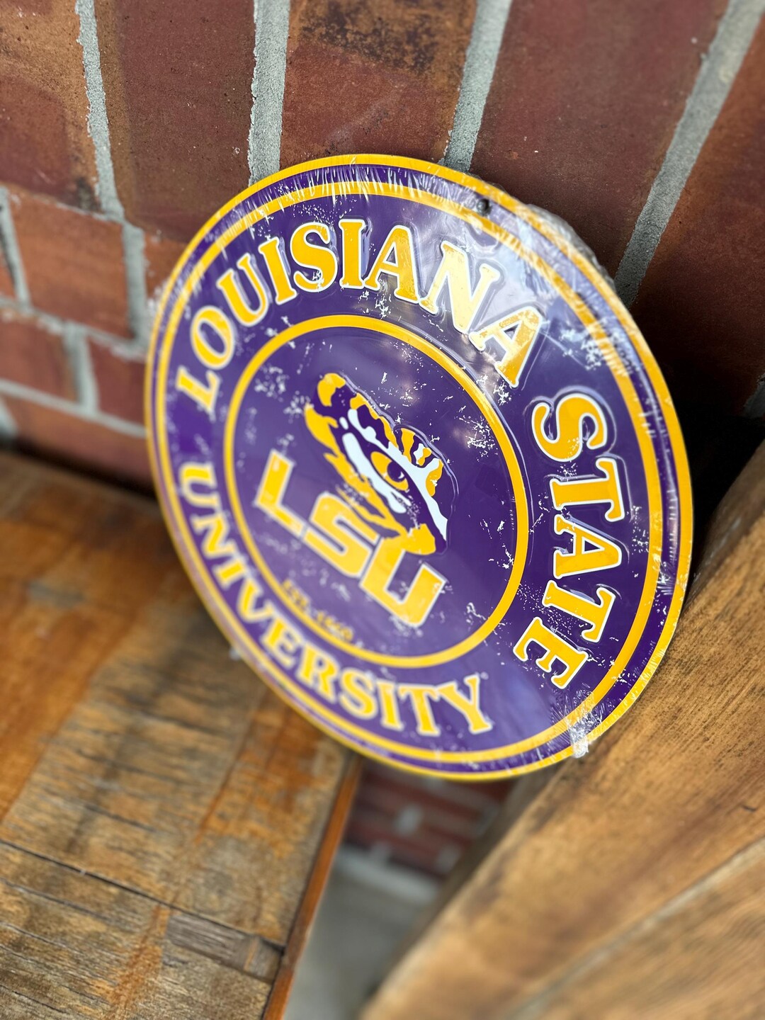 LSU 12" Wreath Sign, LSU Wreath Sign, Louisiana State University Wreath ...