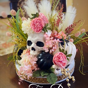 Halloween Arrangement Skeleton Decor Spooky Gothic Halloween - Etsy