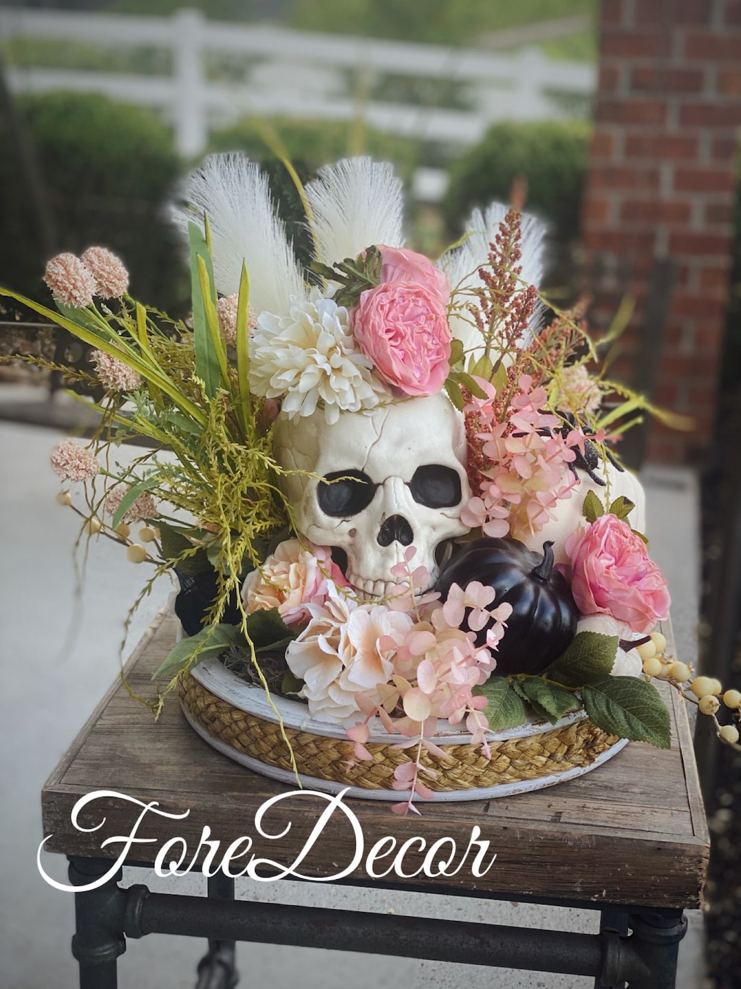 Halloween Centerpiece, Skeleton Decor, Spooky Gothic Halloween Table ...