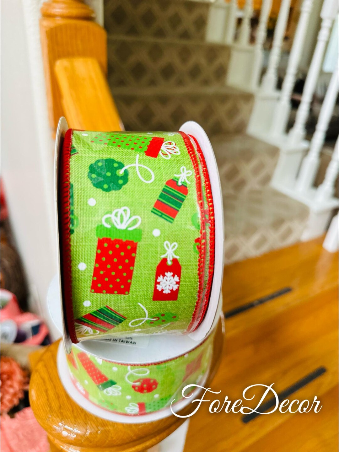 Whimsical Christmas Wired Ribbon: Gift Box & Wreath Decor - Etsy