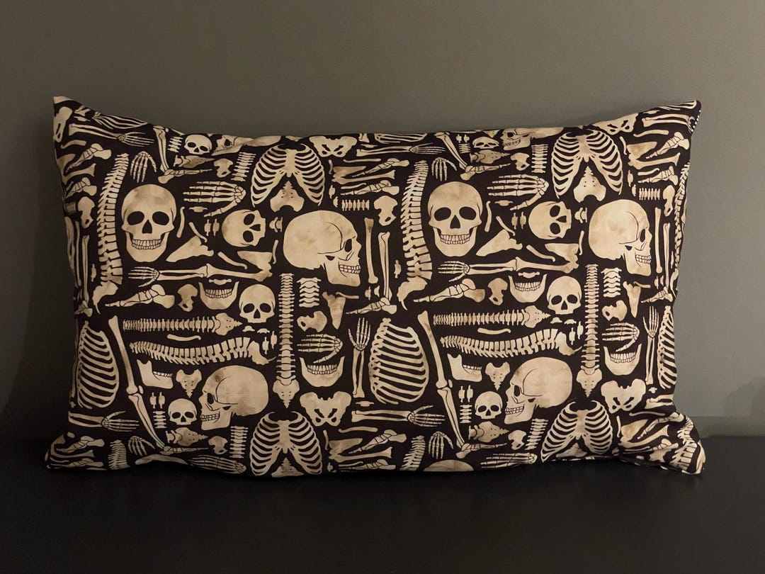 Halloween Skeleton Bones Anatomy Cushion - Modern Halloween Decor ...
