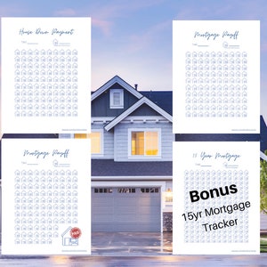 Home Mortgage Payoff Tracker, Home Deposit, House Down Payment, House ...