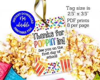 Thanks for Poppin in Tags Back to School - Etsy