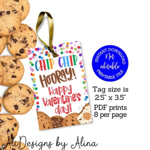 Chip Chip Hooray Happy Valentine Day PRINTABLE Tags, Classroom ...
