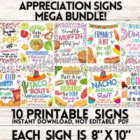 Appreciation Sign Bundle, Teacher Appreciation, Staff Appreciation ...