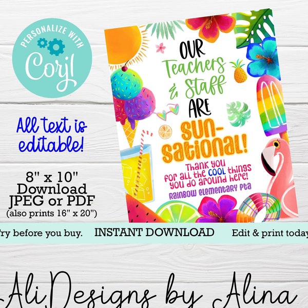 Staff Appreciation Printables - Etsy