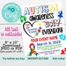 Autism Awareness Flyer, EDITABLE Template, Autism Month, Fundraiser ...