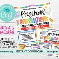 Daycare Flyer, Editable Childcare Flyers, Kindergarten Enrollment ...