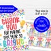 Thank You for Making This Year so Bright, Printable Tags, INSTANT ...