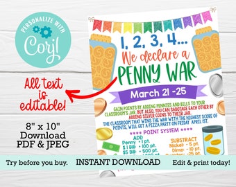 Penny Drive Flyer - Etsy